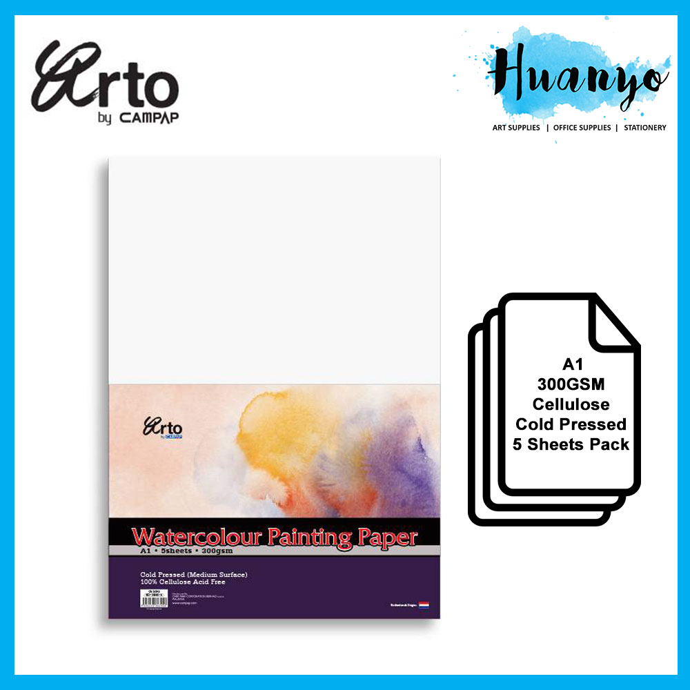 Campap Arto Watercolour Paper Pack A X Cm Cotton