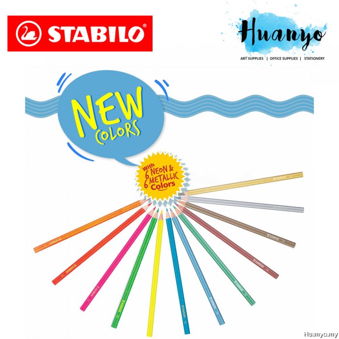 Stabilo Swans Colour Pencils With Neon and Metallic (Colours of 48)