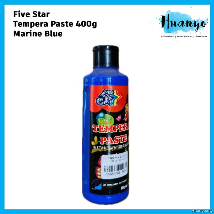 Five Star Non Toxic Tempera Paste Paint Instant Water Colour 440ML ...