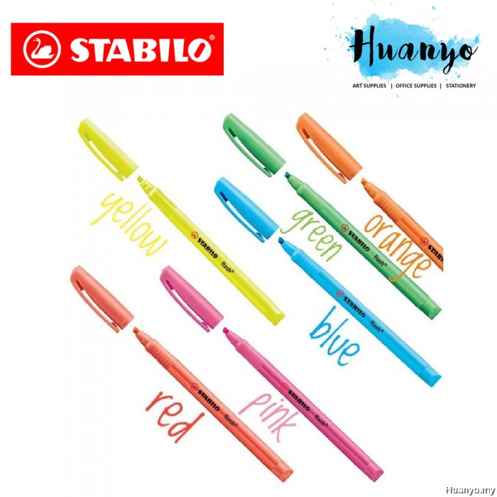 Stabilo Flash Slim Neon Highlighter Textliner Pen (Per PCS)