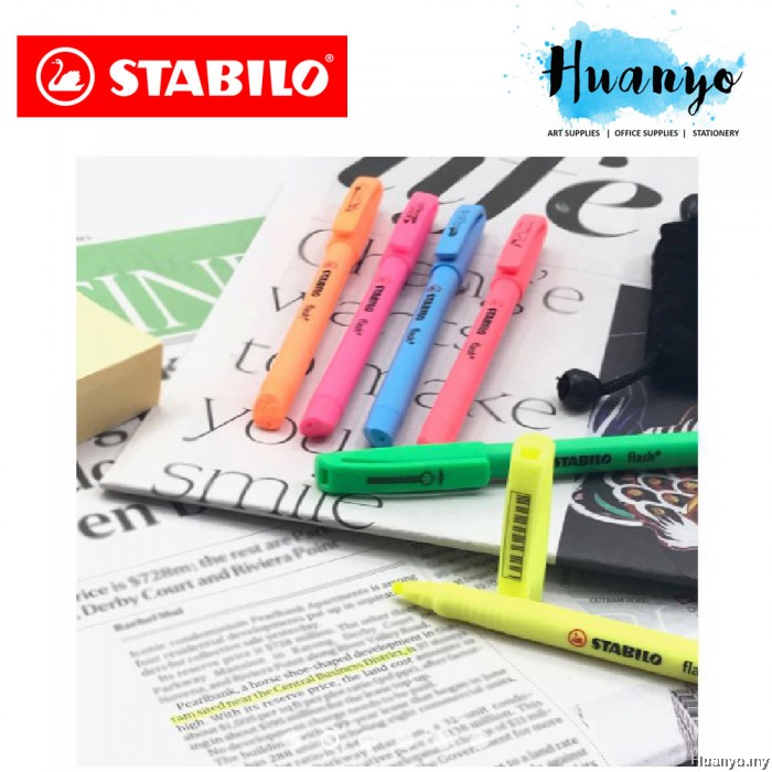 Stabilo Flash Slim Neon Highlighter Textliner Pen (Per PCS)