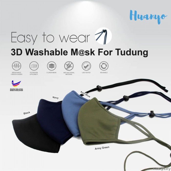 Anti Bacterial Micro Fiber Reusable Washable 3 Layer Fabric BFE PFE ...