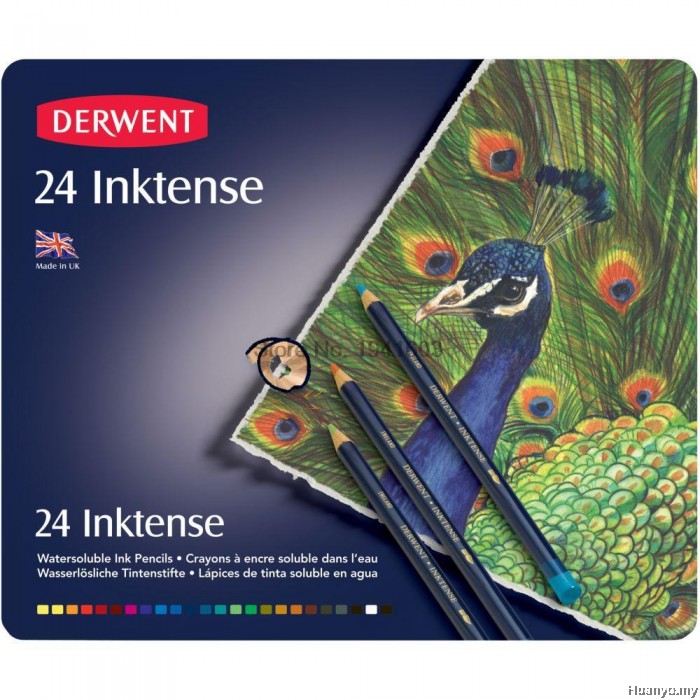 Derwent Inktense Colour Pencil (Tin of 24)