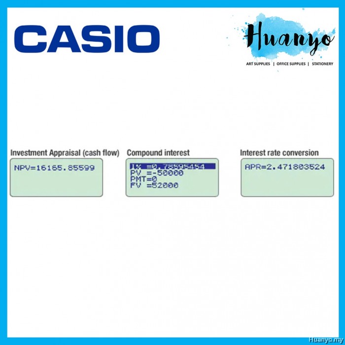 Casio Financial Consultant Calculator FC-200V 2nd Edition For Financial ...