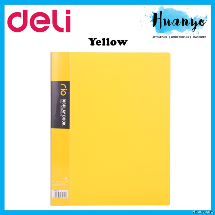 Deli A4 Rio Display Clear Book File Organizer Folder - 20 Pocket Pages ...