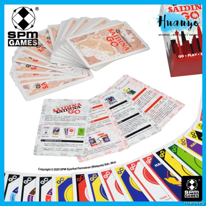 Saidina GO Visit Malaysia Tourism 2026 Edition Card Board Game (SPM222 ...