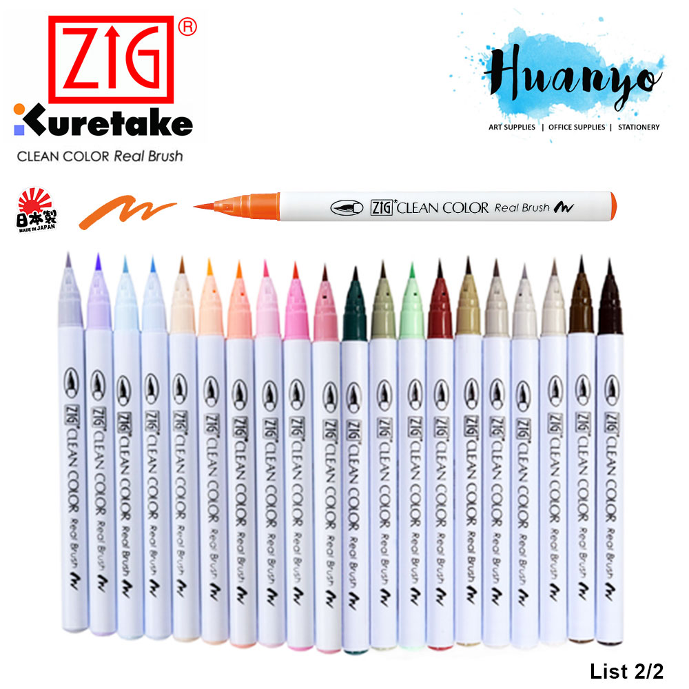 Kuretake Zig Clean Color Water Colour Real Brush Pen (Per PCS) [List 2/2]