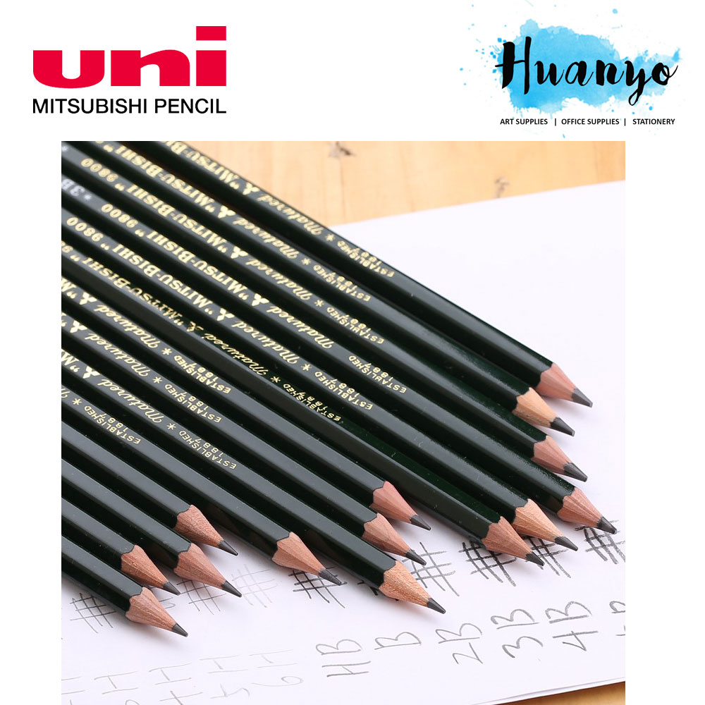 Mitsubishi Uni 9800 DX Artist Drawing & Sketching Pencil [Per pcs] (10B 9B 8B 7B 6B 5B 4B 3B 2B ...
