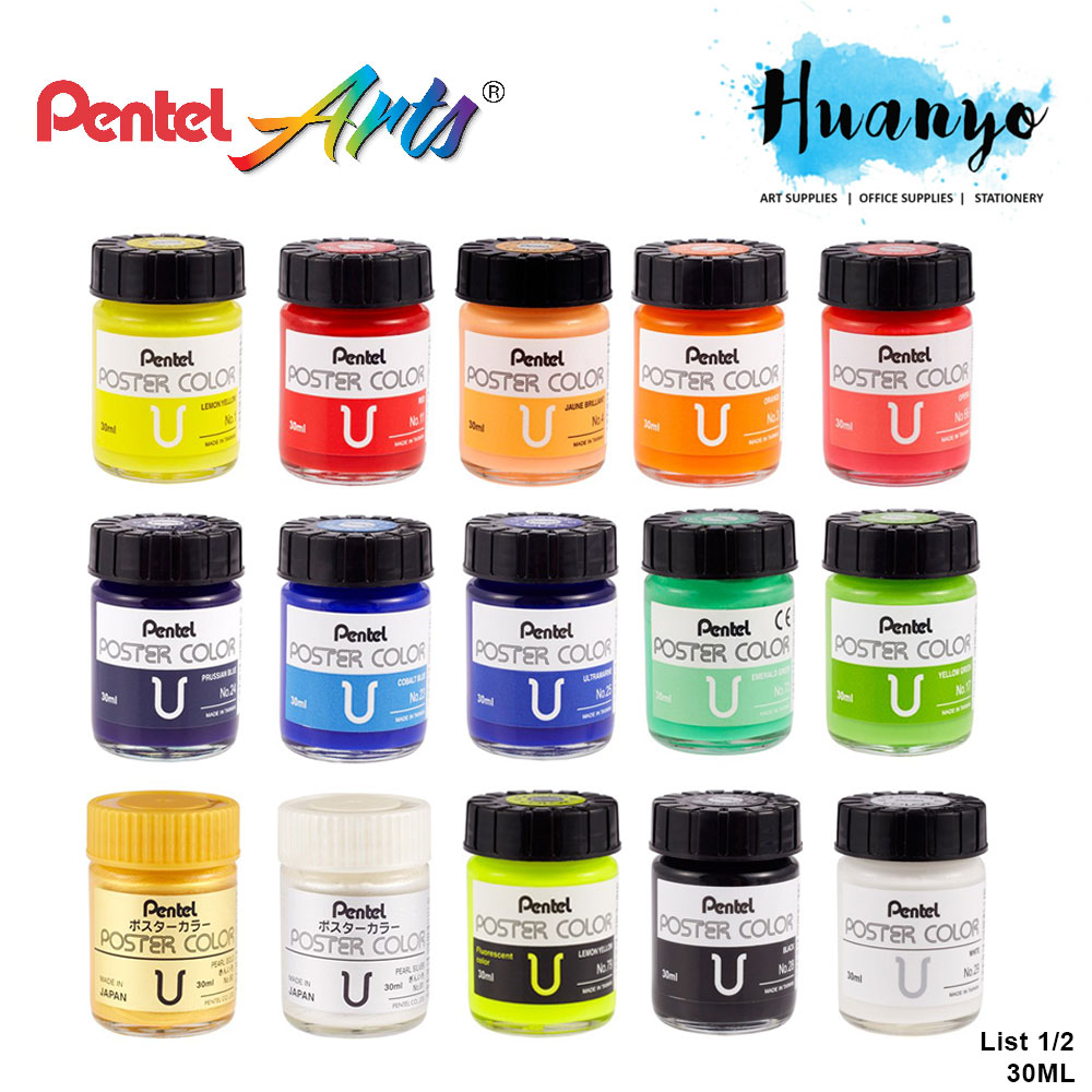 Pentel Poster Colour Paint 30ML List 1 2 pentel-poster-colour-paint-30ml-list-1-2
