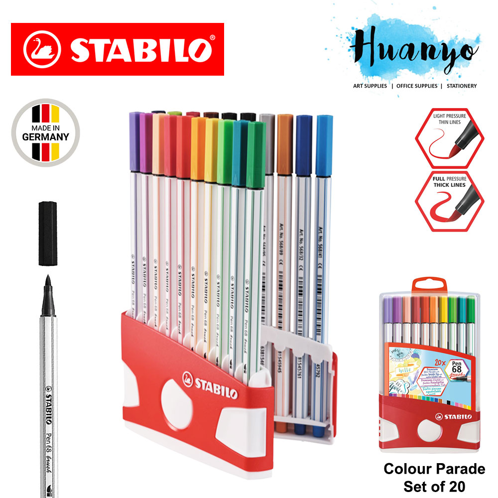 Stabilo Premium Calligraphy Drawing Water Colour Fibre Brush Tip Pen 68 Stabilo Premium Calligraphy Drawing Water Colour Fibre Brush Tip Pen 68