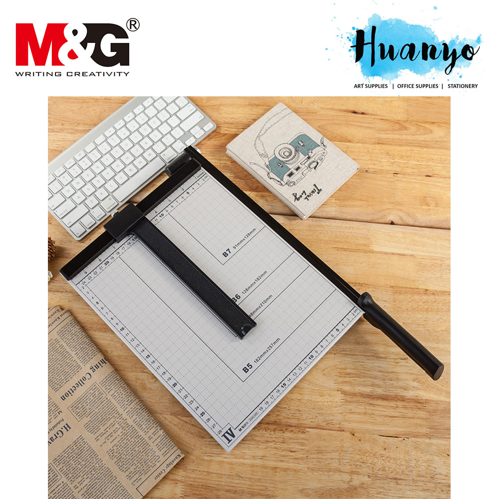 M&G A4 Adjustable Stainless Steel Paper Cutter Trimmer with Scudding ...
