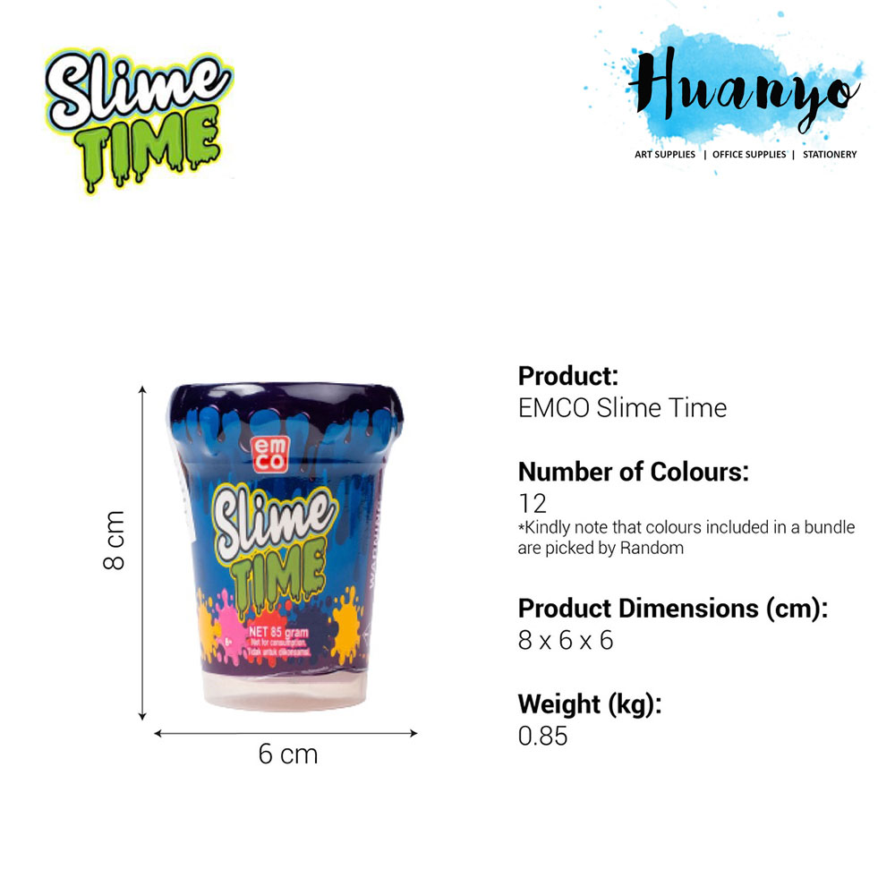 EMCO SLIME TIME Non Toxic Colorful Metallic Glitter Slime (Random Color ...