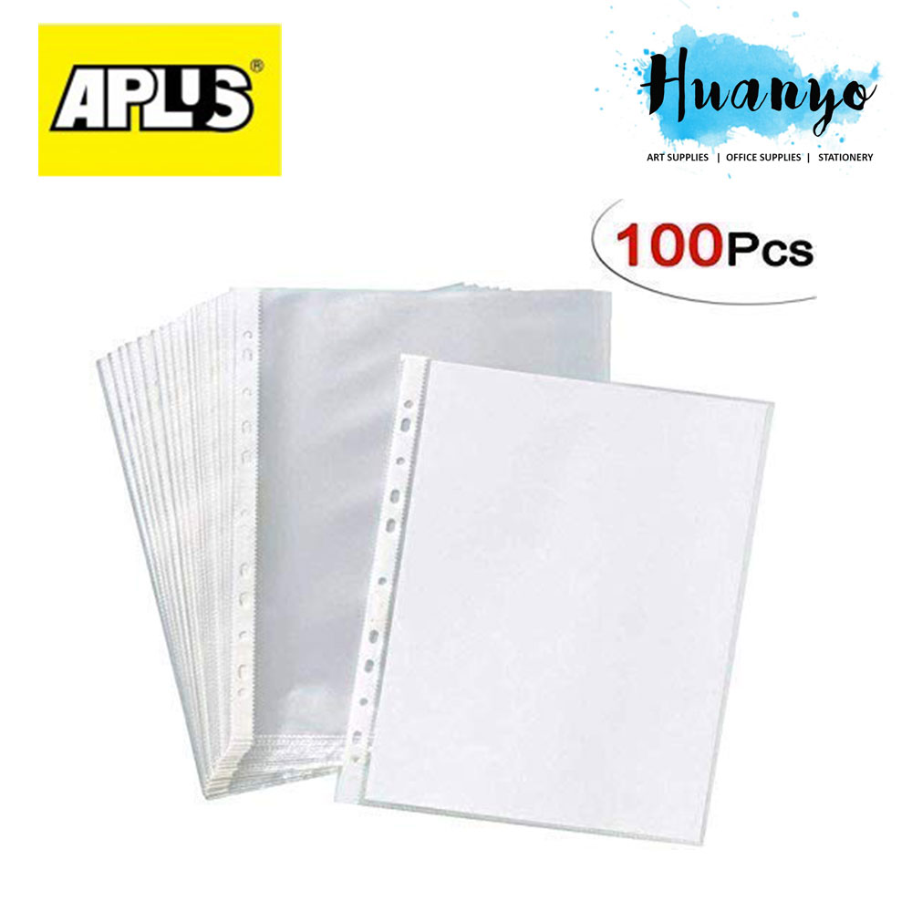APLUS 11 Holes Clear Sheet Protector Refill Extra Thick (100 PCS /Box)