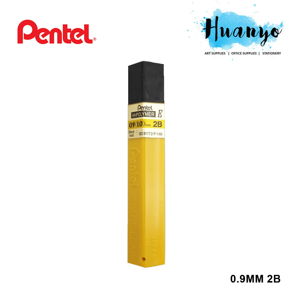 Pentel Hi-Polymer E 2B Leads (0.9mm) 12PCS per Tube