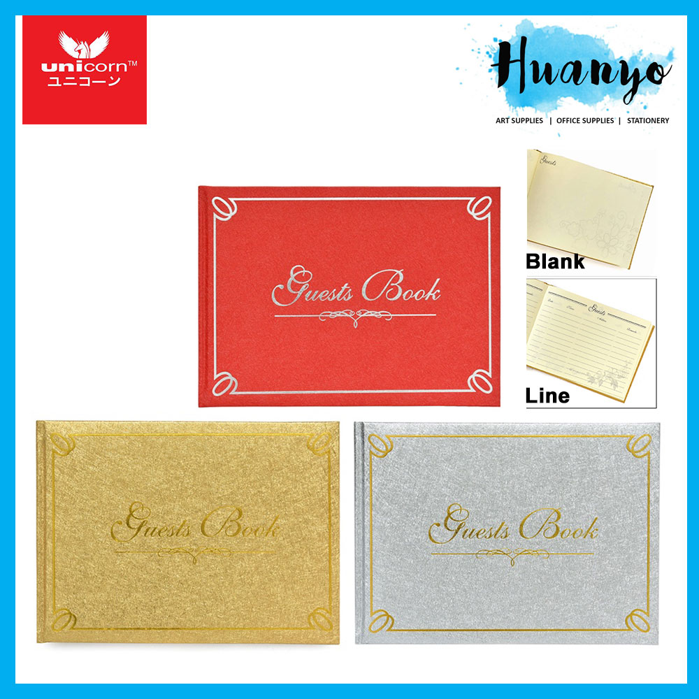 Unicorn Guest Signature Book 144 pages [Line/Plain Pages / 26cmX19cm ...