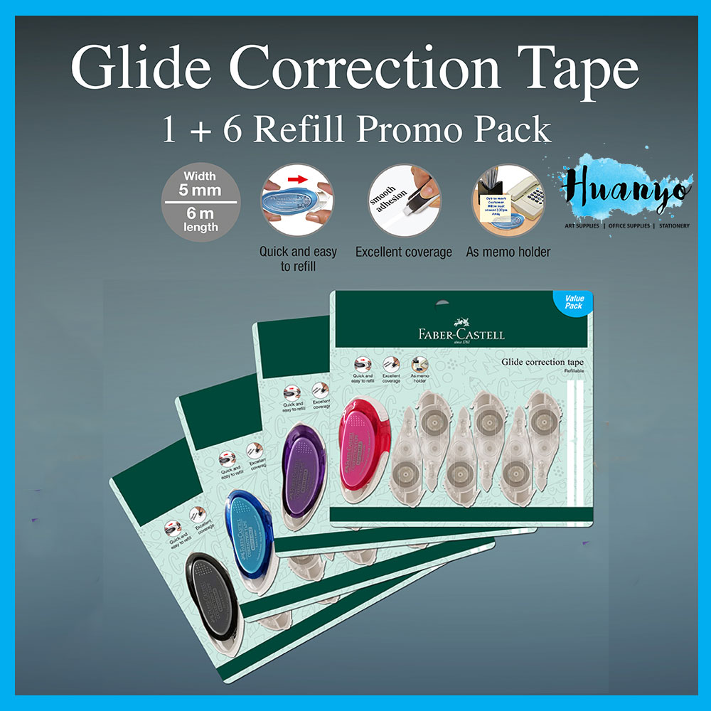 Faber-Castell Glide Correction Tape 1 + 6 Refill Catridge Back to ...