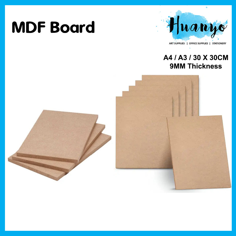 MDF Board ( A4/ 30X30CM / A3) Thickness: 9MM