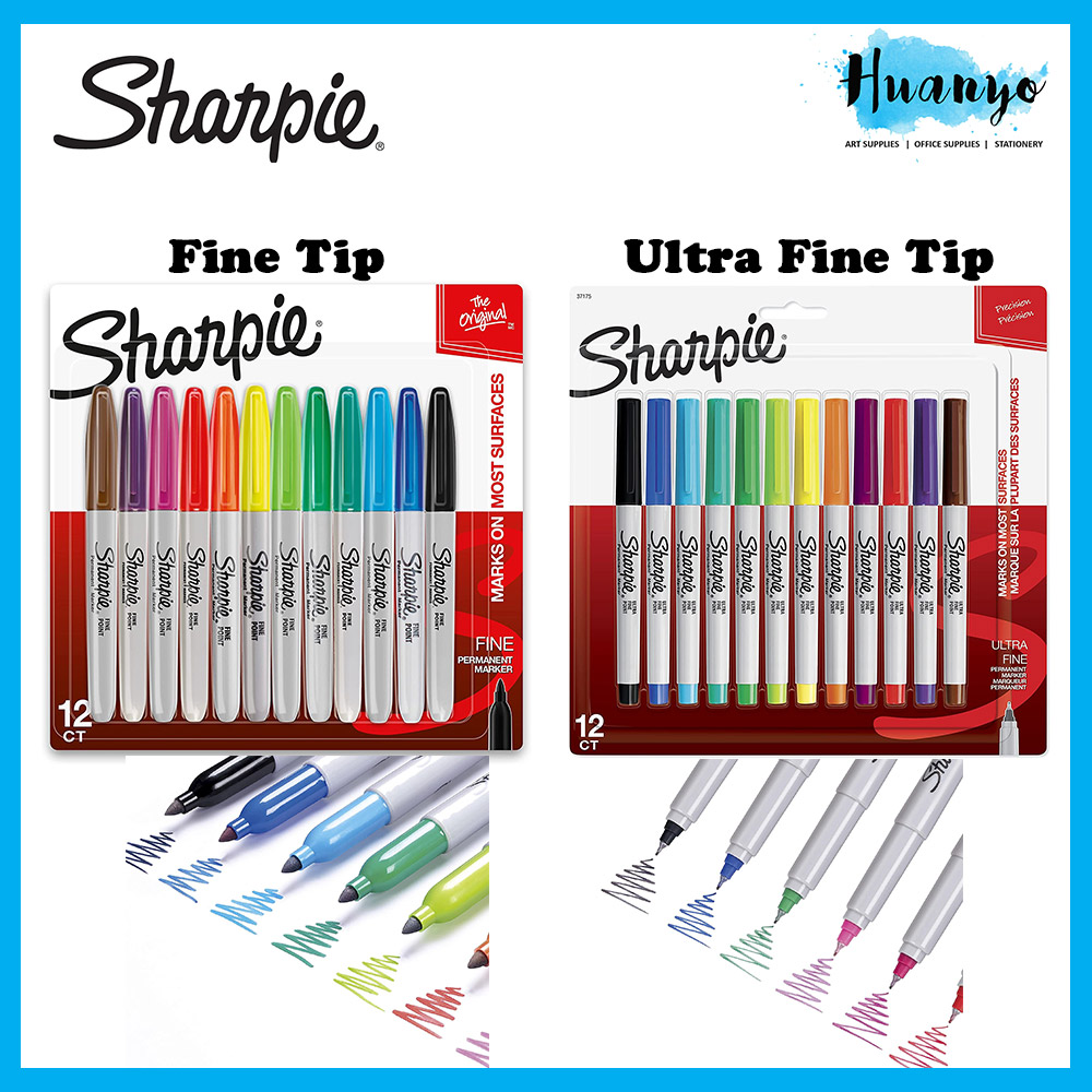 Sharpie Fine-Ultra Fine Colour Permanent Marker Pen Set Of 12