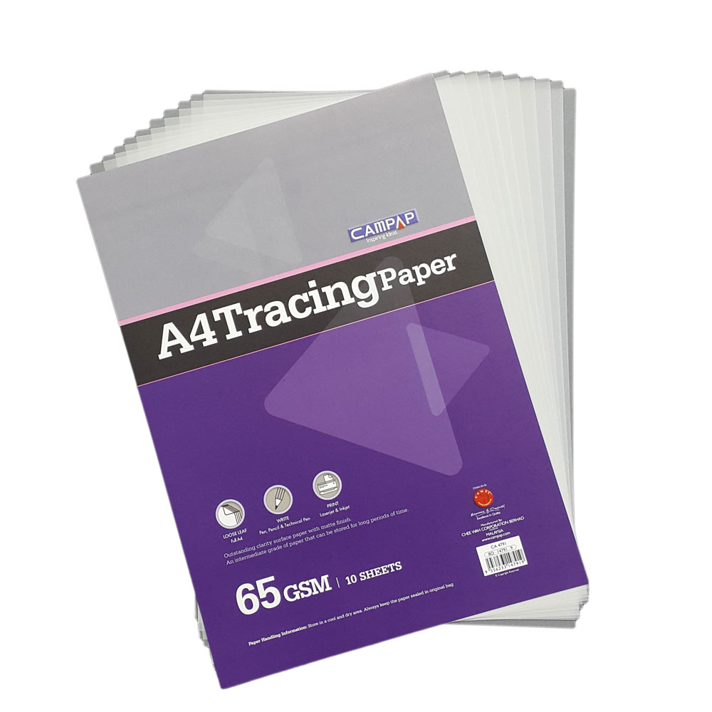 CAMPAP A4 Tracing Paper 65gsm 10 Sheet Pack campap-a4-tracing-paper-65gsm-10-sheet-pack